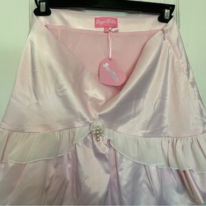 Sugar Thrillz | Skirts | Sugar Thrillz Satin Ruffle Skirt With Pearl ...